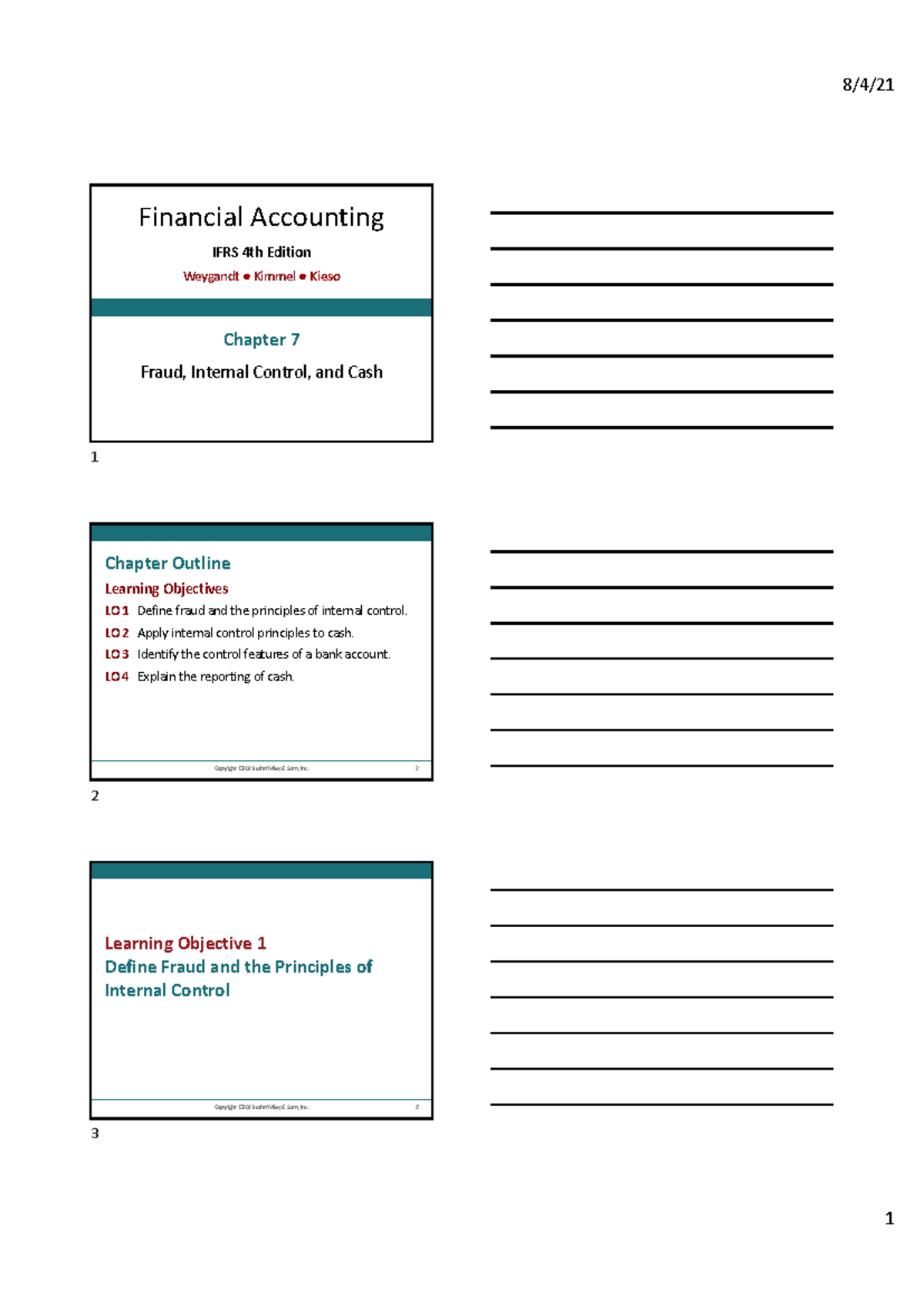 Financial Accounting IFRS 4th Ed. Ch 7: Fraud, Internal Control & Cash ...