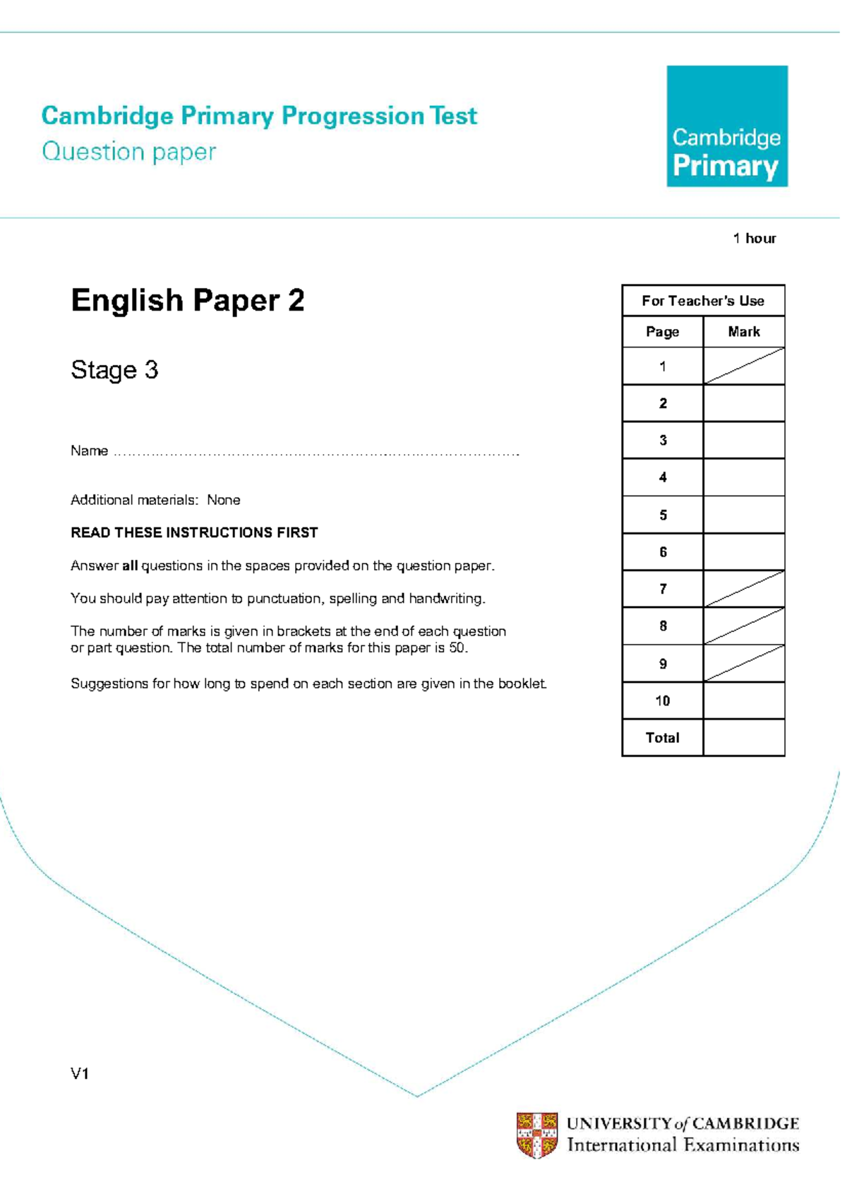 2011 CPT English Paper 2 - Stage 3 Exam Guide - Studocu