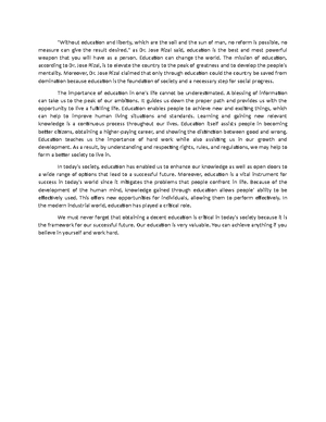 Lesson 2 Development Of Filipino Nationalism - LIFE AND WORKS OF JOSE RIZAL Manual Title 1 2 The ...