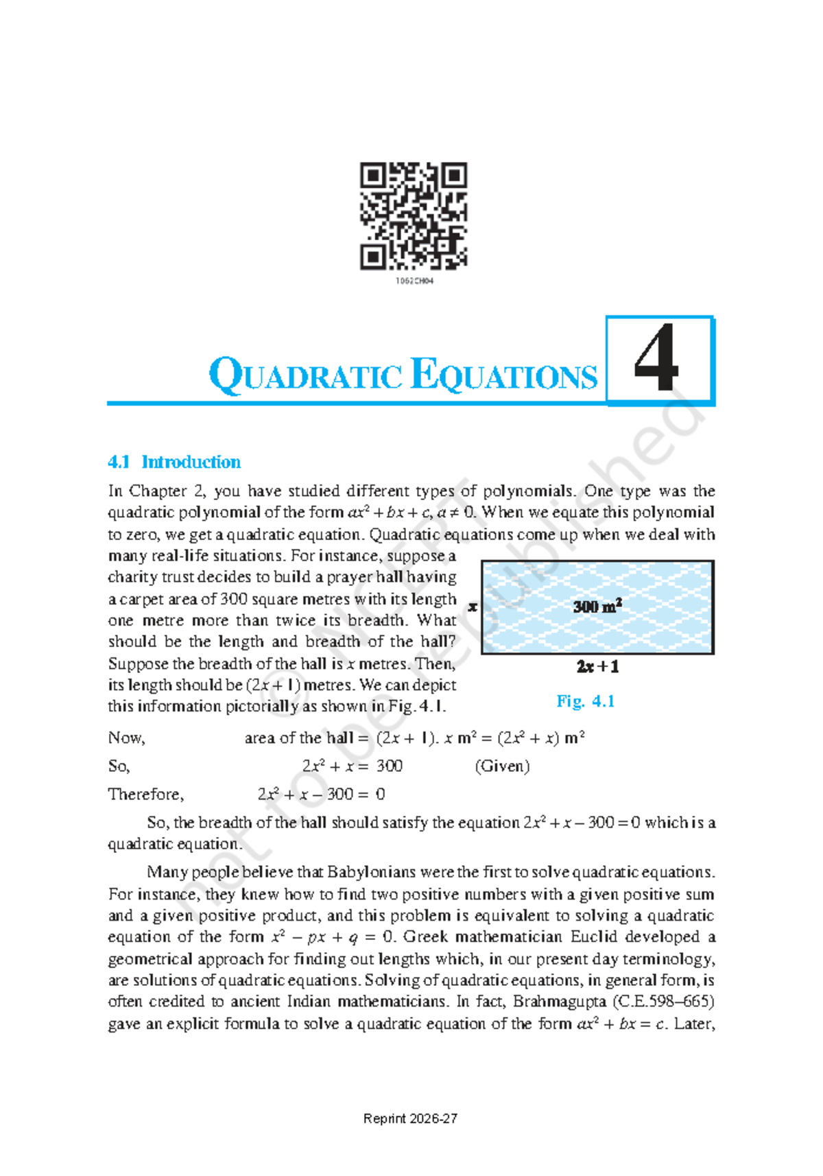 JEMH104 - Quadratic Equations: Concepts and Applications - Studocu