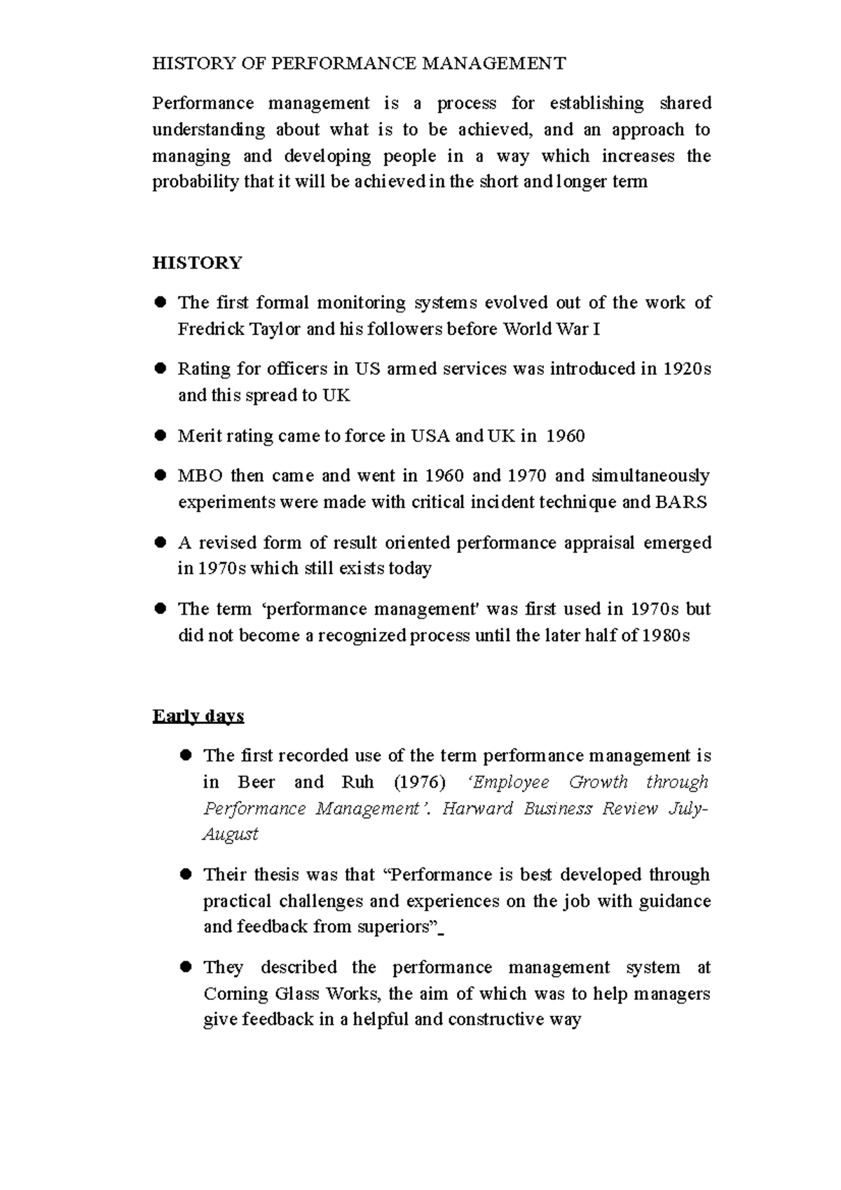 History of Performance Management: Key Developments and Principles ...