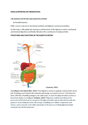 Unit 7 - Human Nutrition & the digestive system slides - HUMAN NUTRITION & THE DIGESTIVE SYSTEM ...