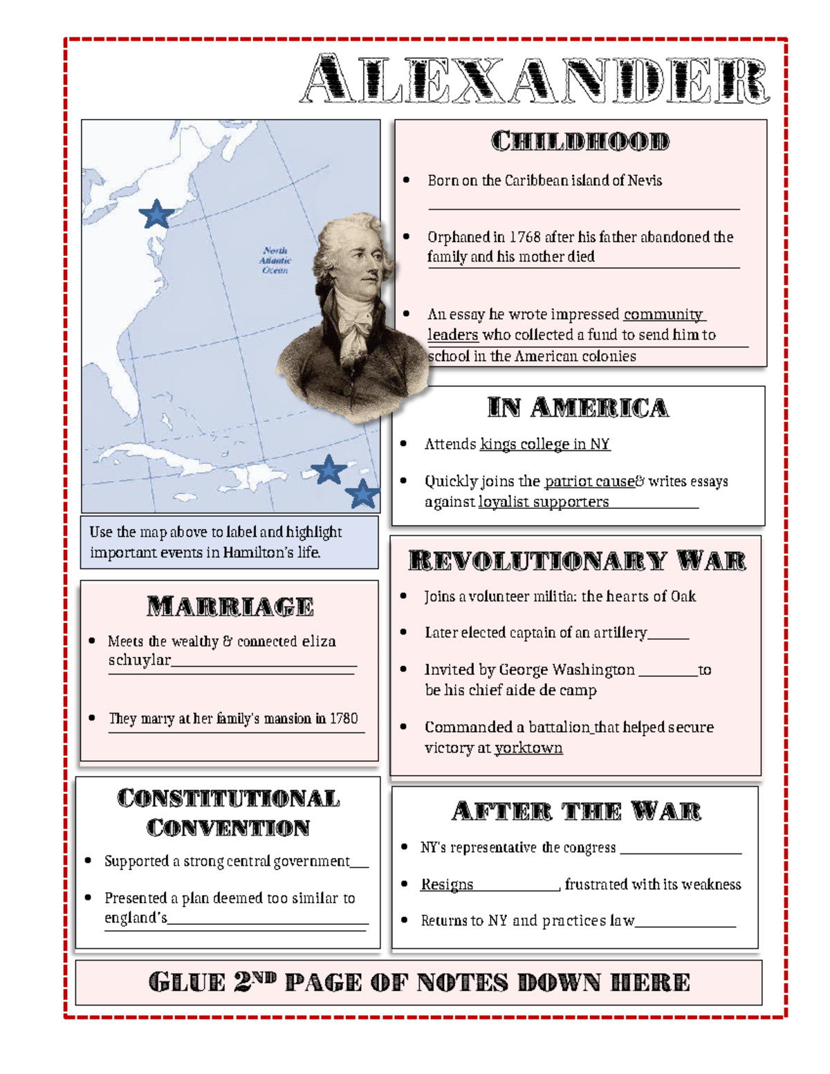 Hamilton's Life: Notes & Graphic Organizer (History 101) - Studocu