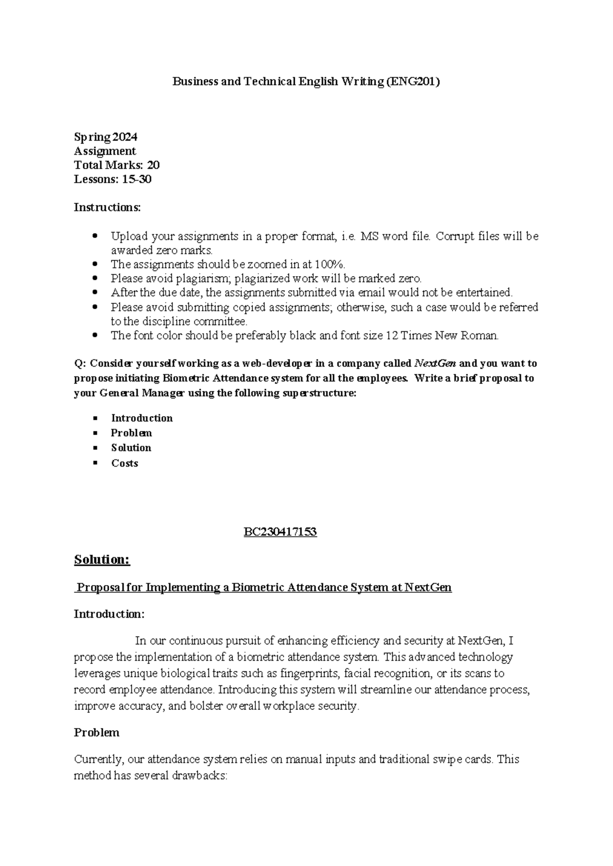 cs201 final term files - Business and Technical English Writing (ENG201 ...