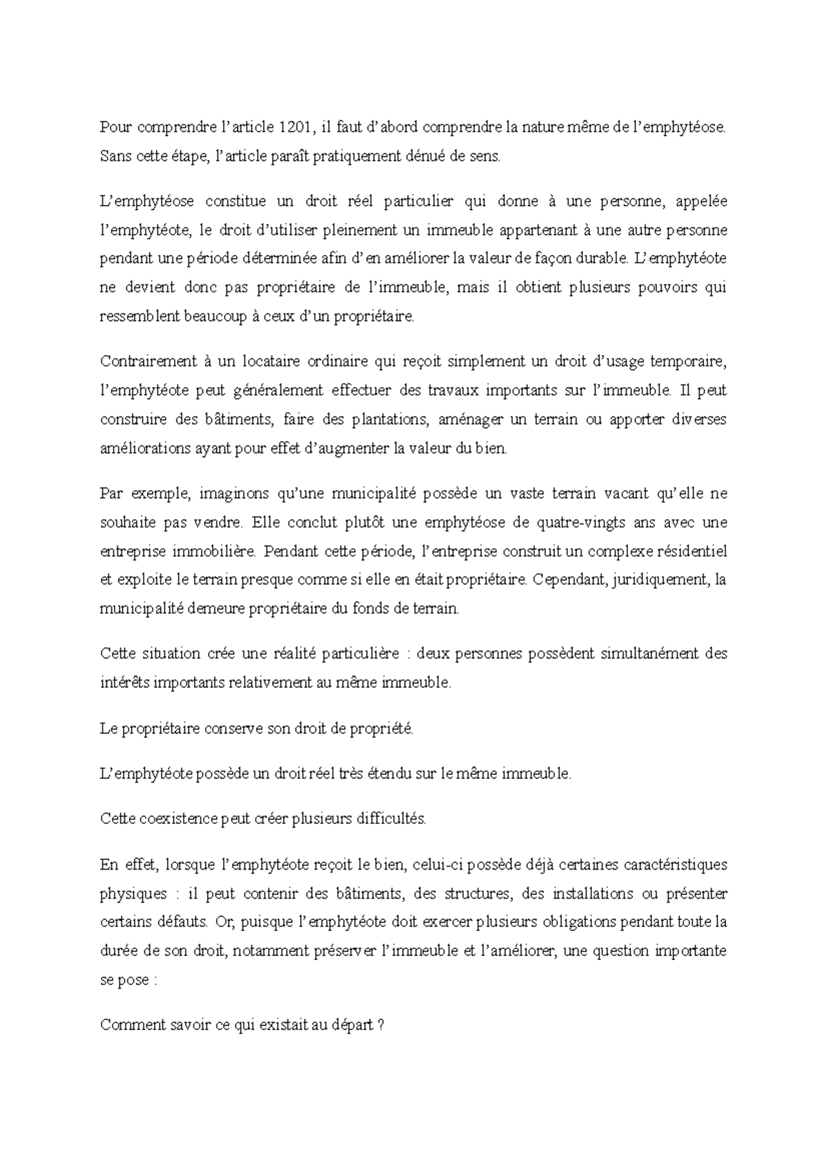 Analyse approfondie de l'article 1201 C.c.Q : Importance et ...