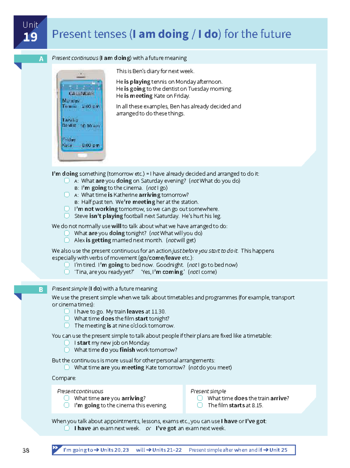 B1 Access - Libro - 19 Present tenses (I am doing / I do) for the ...