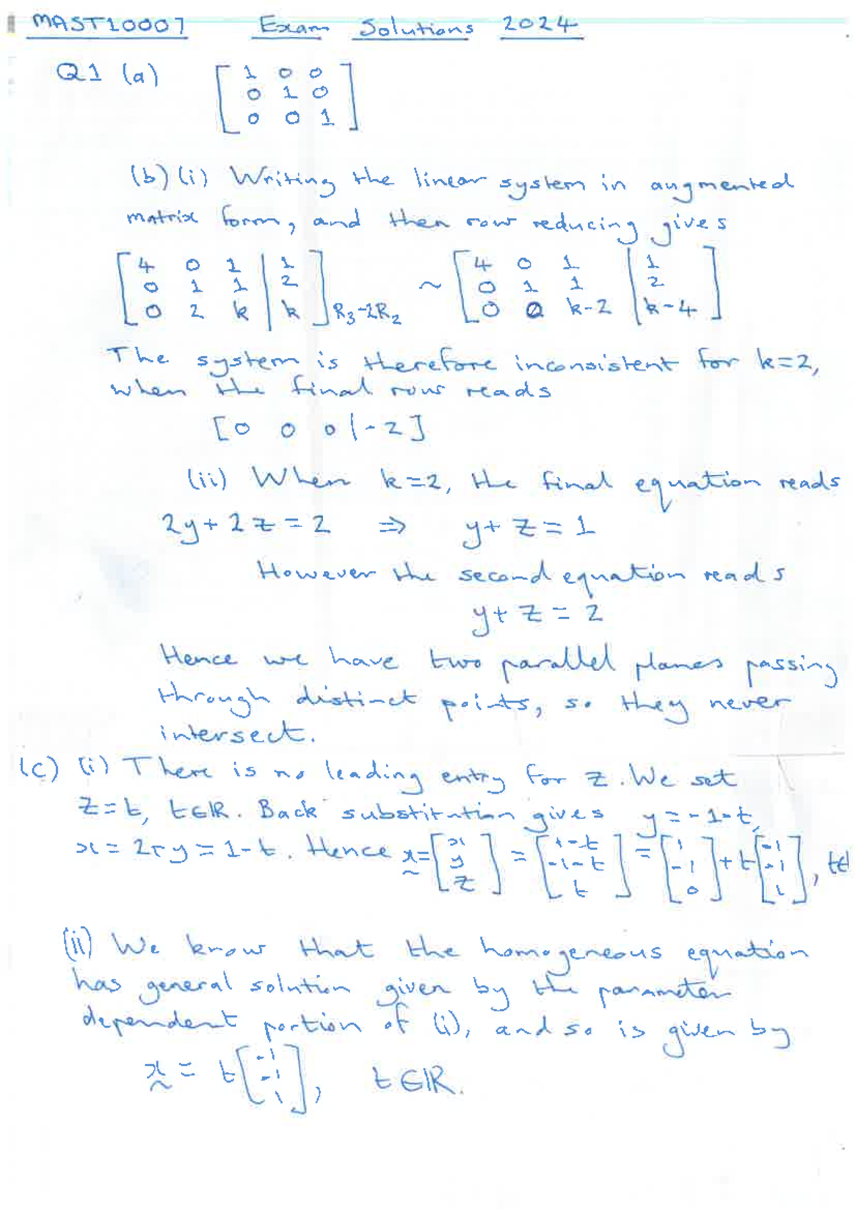 Exam24S - Final Exam Solutions for Q1 to Q10 - Studocu
