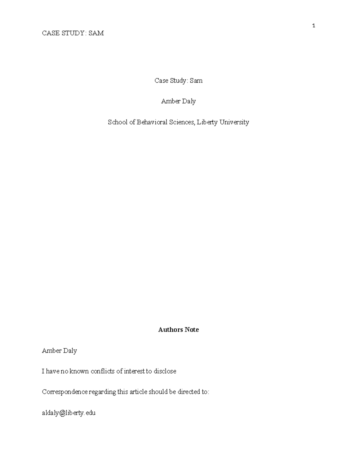Case Study: Sam - Analysis of Mood Disorder Symptoms and Treatment ...