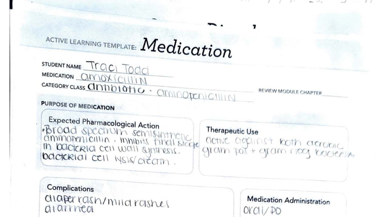 ATI Medication Amoxicillin: Active Learning Template - Studocu