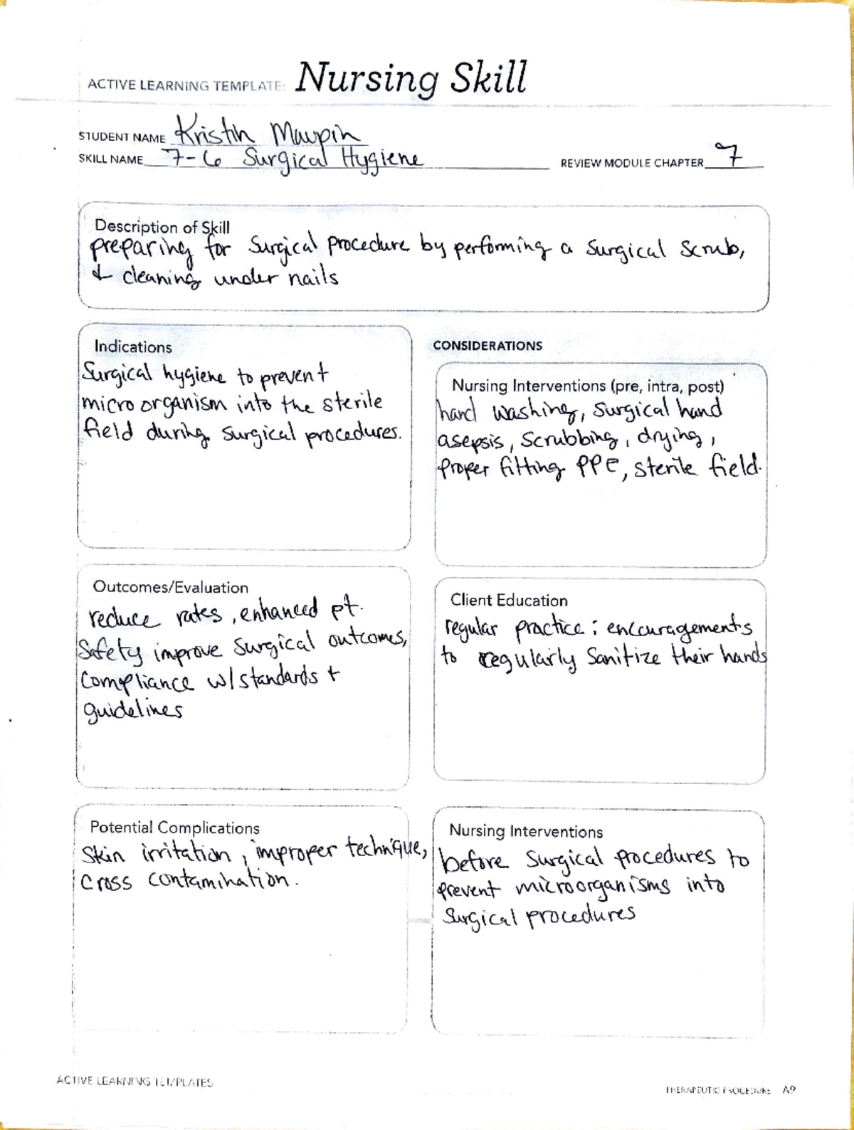 Skill 7-6 - its the infection control - ACTIVELEARNINGTEMPLAlr- Nursing ...