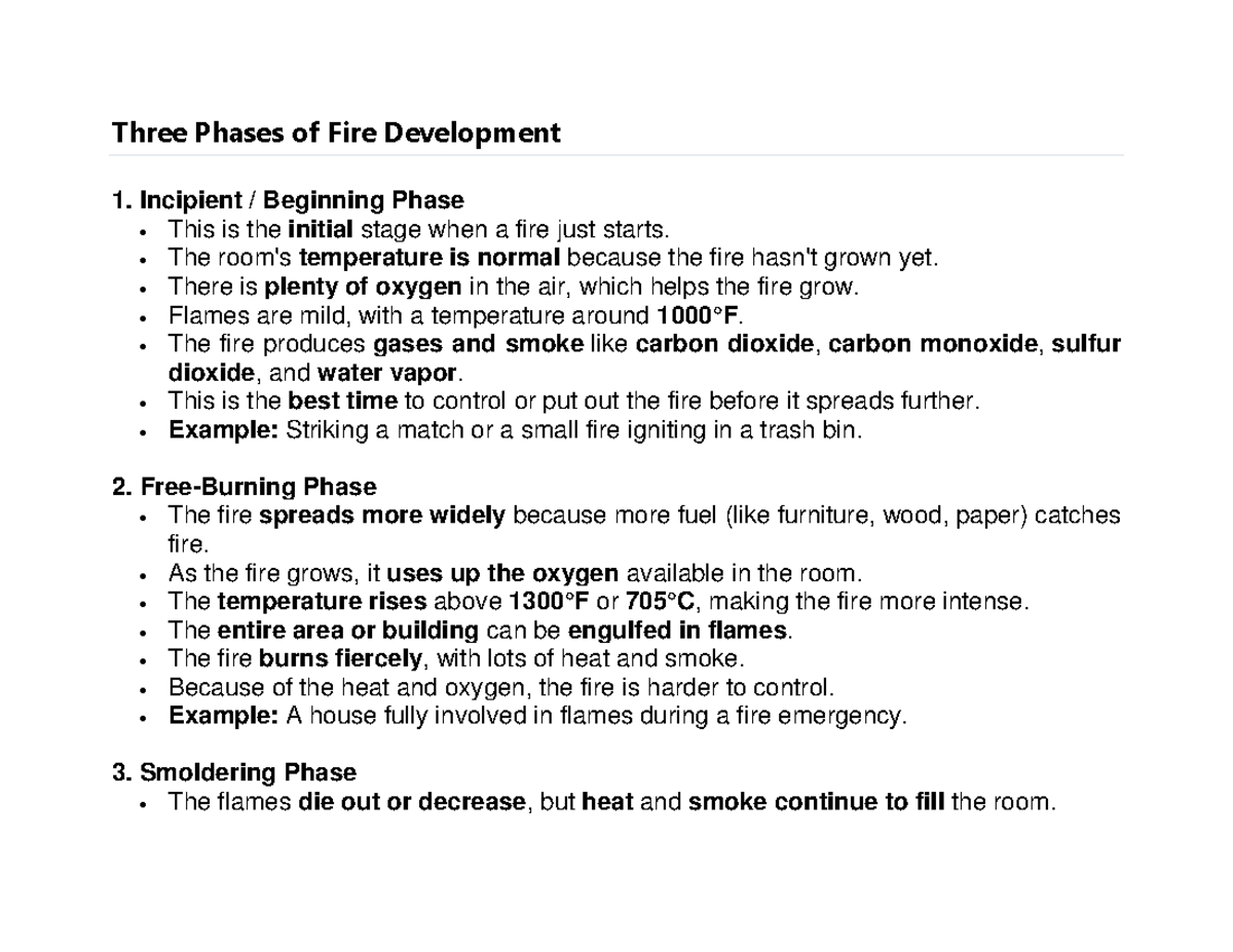 Three Phases of Fire Development: Understanding Fire Stages and Risks ...