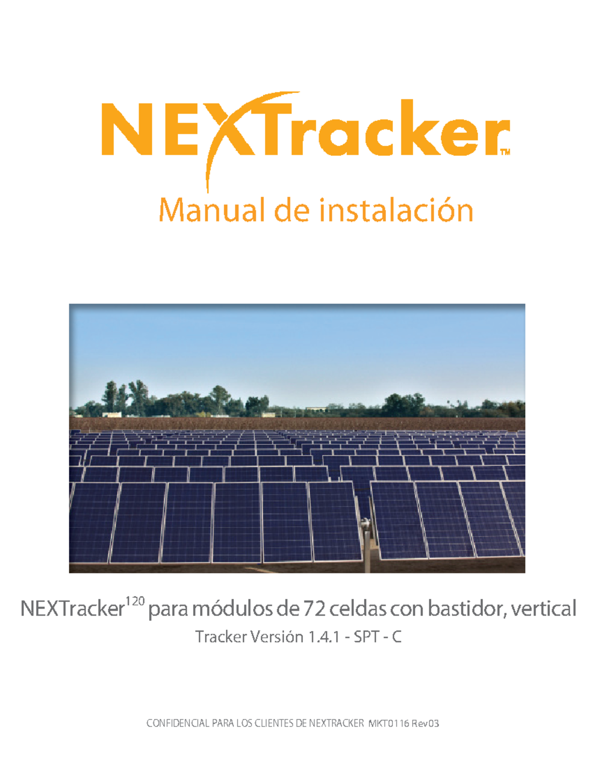 Manual de Instalación de NEXTracker v1.4.1 para Módulos de 72 Celdas ...