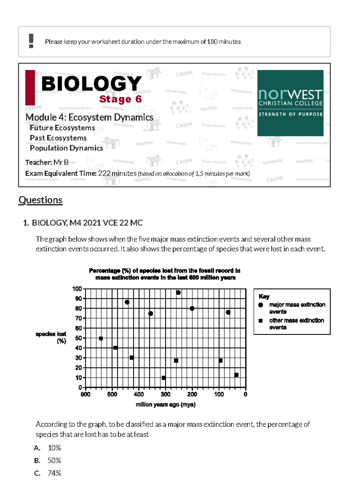 BIOLOGY M4: Comprehensive Past Paper Review for Ecosystem Dynamics ...