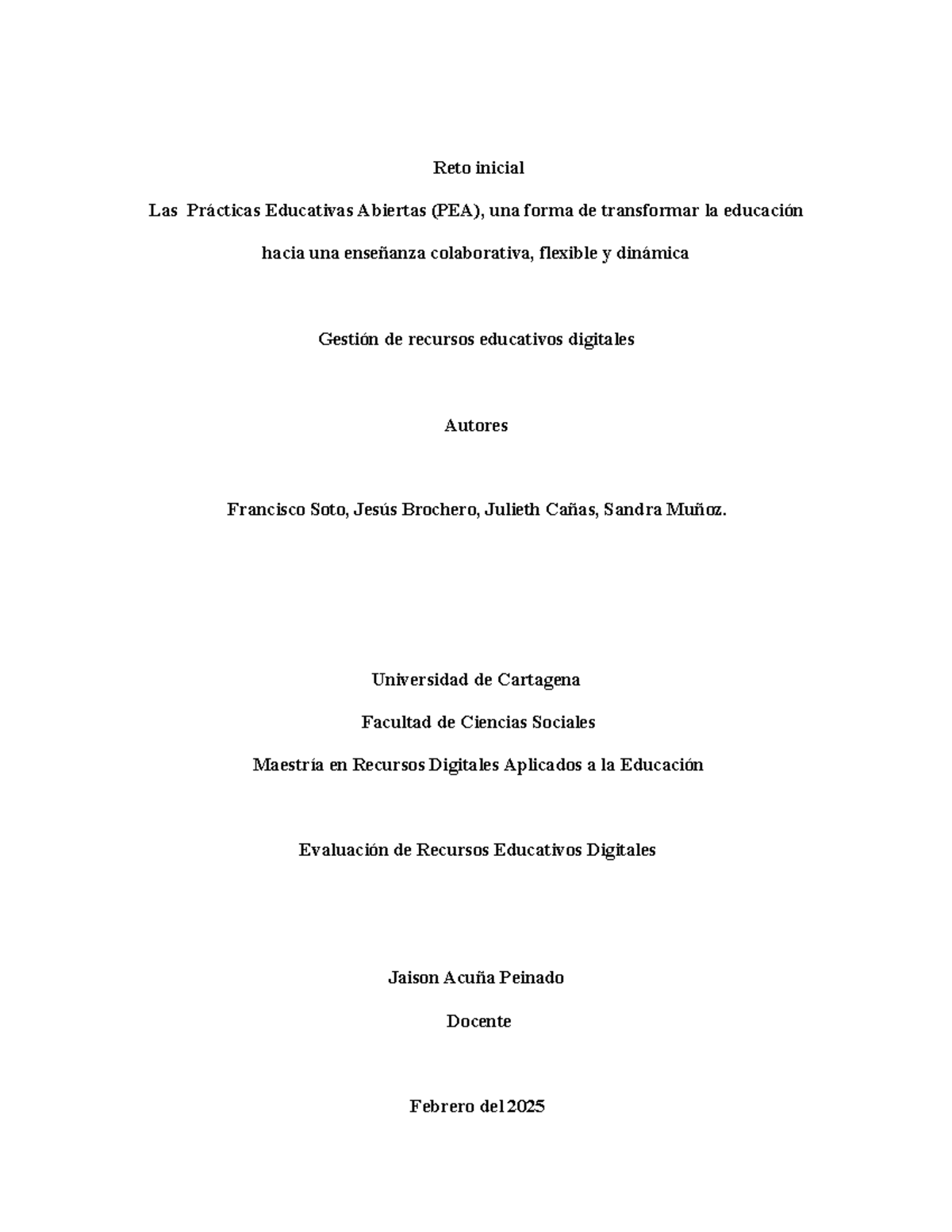 Reto inicial Gestion de recursos digitales (1) - Reto inicial Las ...