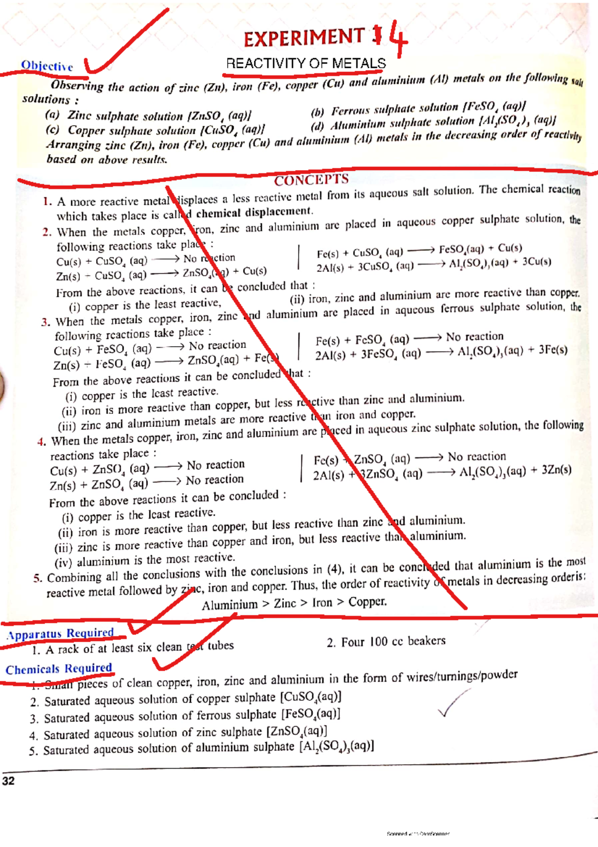 Experiment 4 - Reactivity of Metals: Observations and Conclusions - Studocu