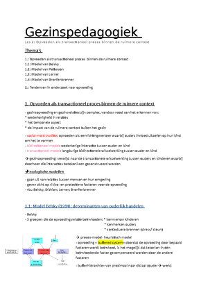 Model van Belsky - Model van Belsky Centrale vraag: Welke factoren ...