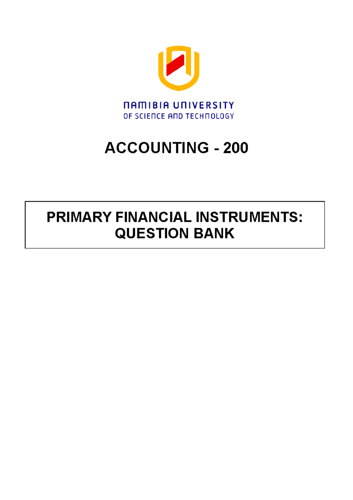 FI-UJ Accounting Question Bank: Financial Instruments & Investments ...