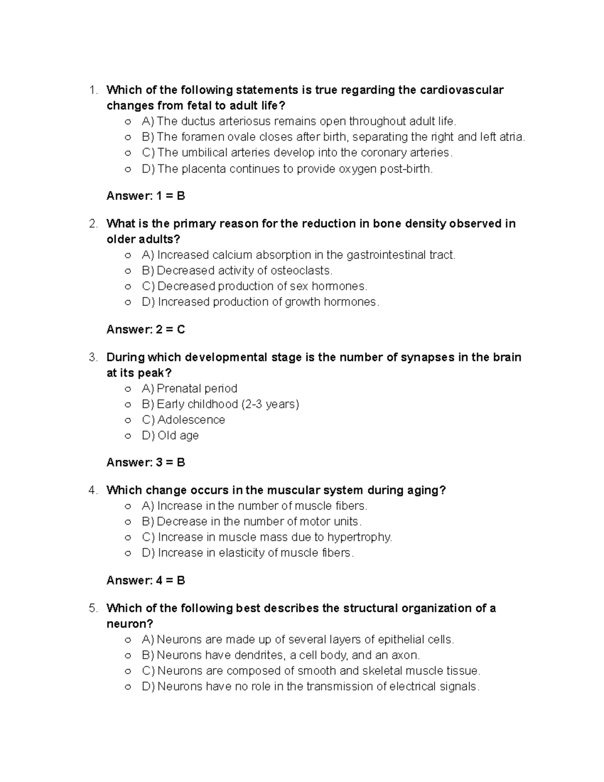 Kine 2031 Mock Exam Questions - Human Anatomy Practice Set - Studocu