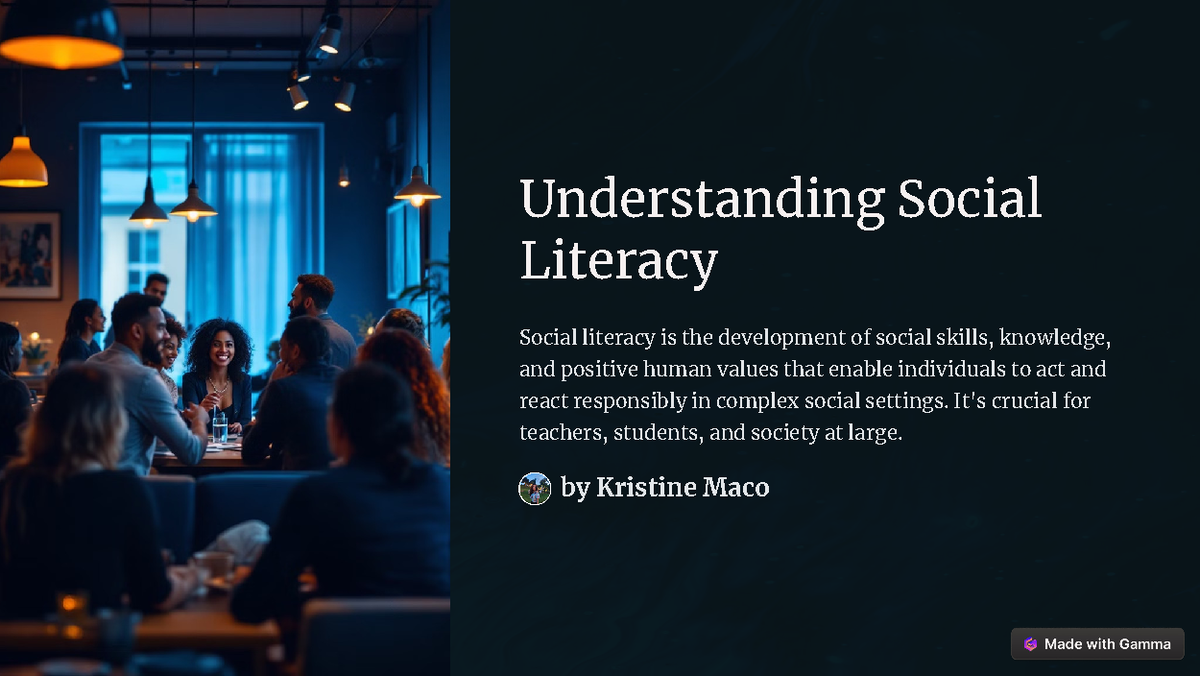 Enhancing Social Literacy: Key Concepts and Strategies for Educators ...