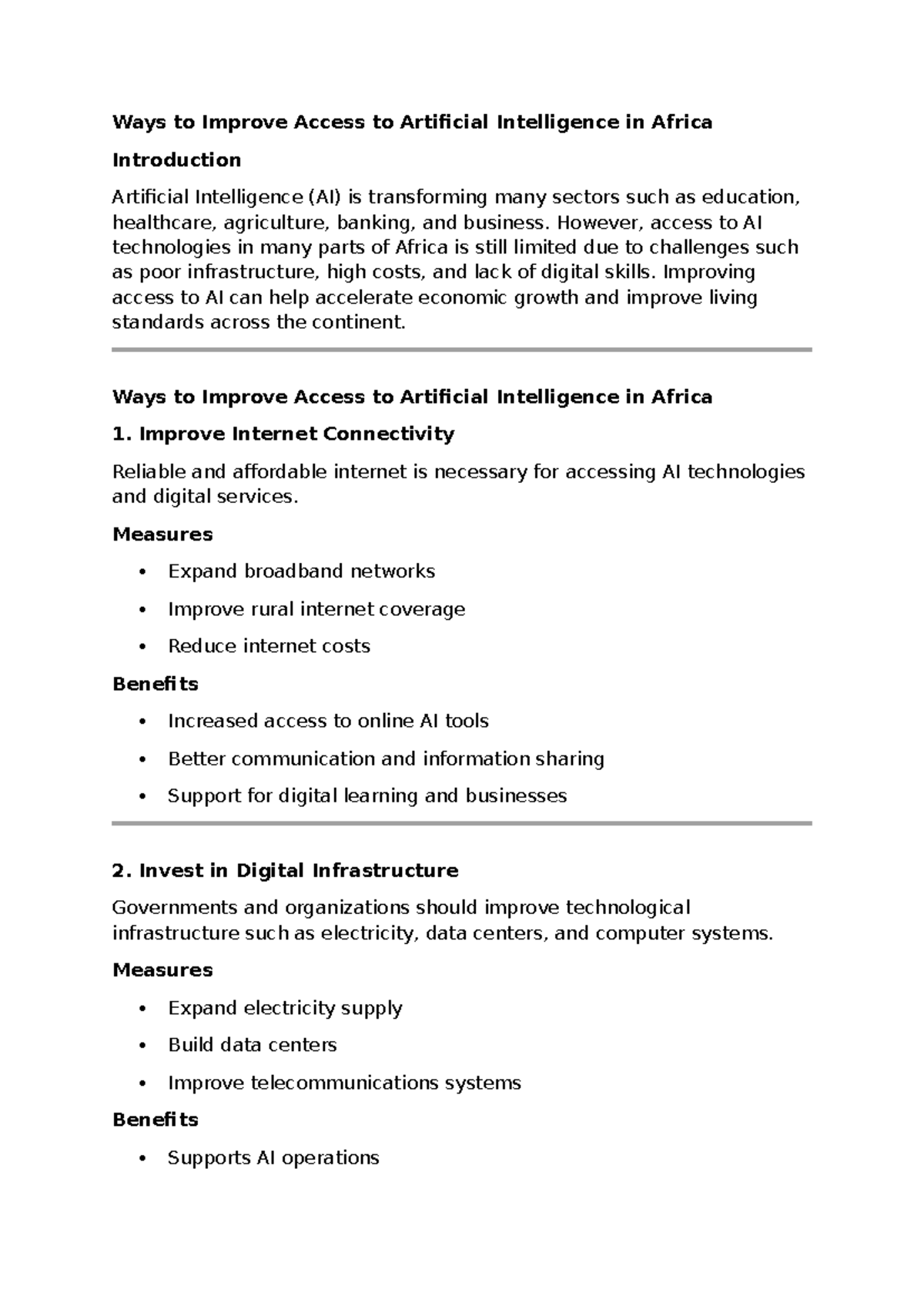 Improving AI Access in Africa: Strategies for Growth and Inclusion ...