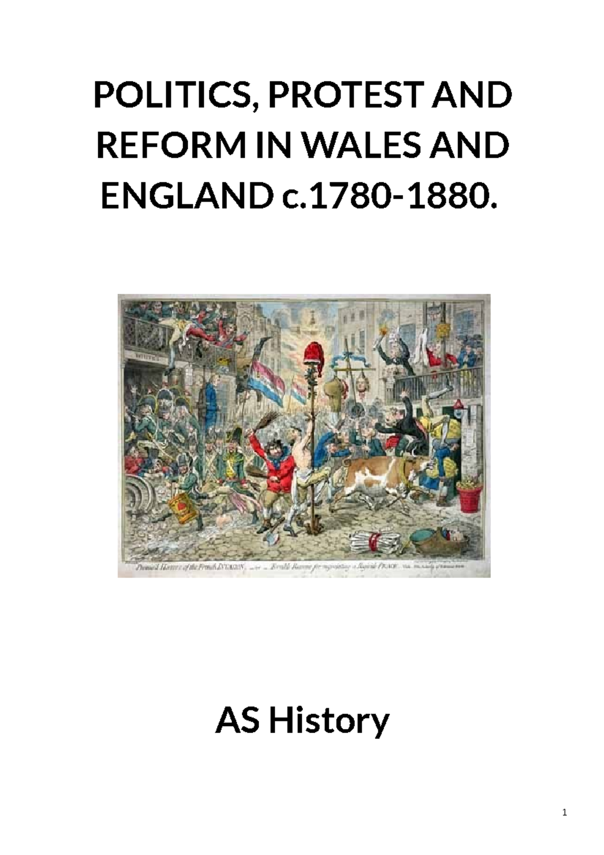 Parliamentary Reform and Political Change in England & Wales 1780-1832 ...