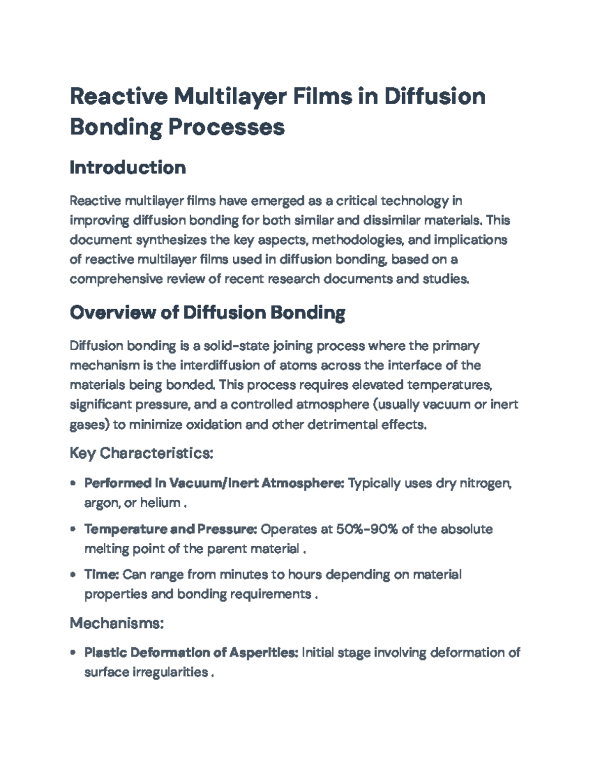 Reactive Multilayer Films for Enhanced Diffusion Bonding Processes ...