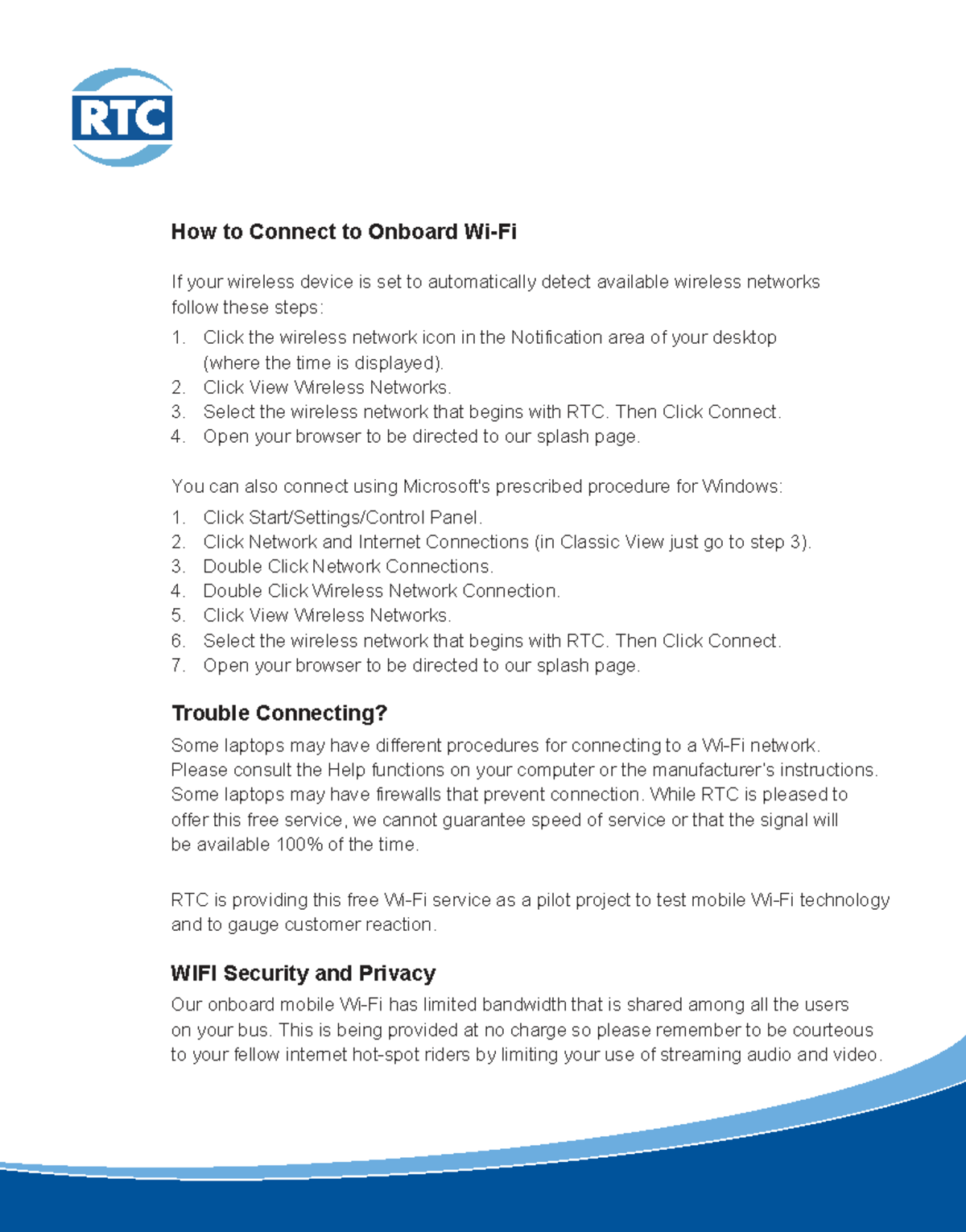 WIFI Instructions for Onboard Connection Guide - Studocu