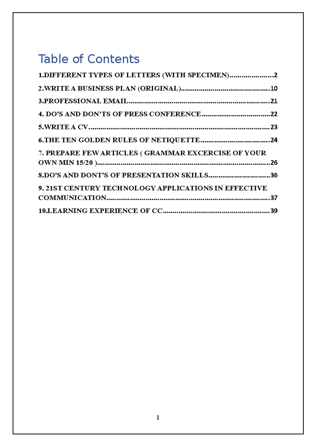 Cc jounal - Journal of Corporate communication - Table of Contents 1 ...