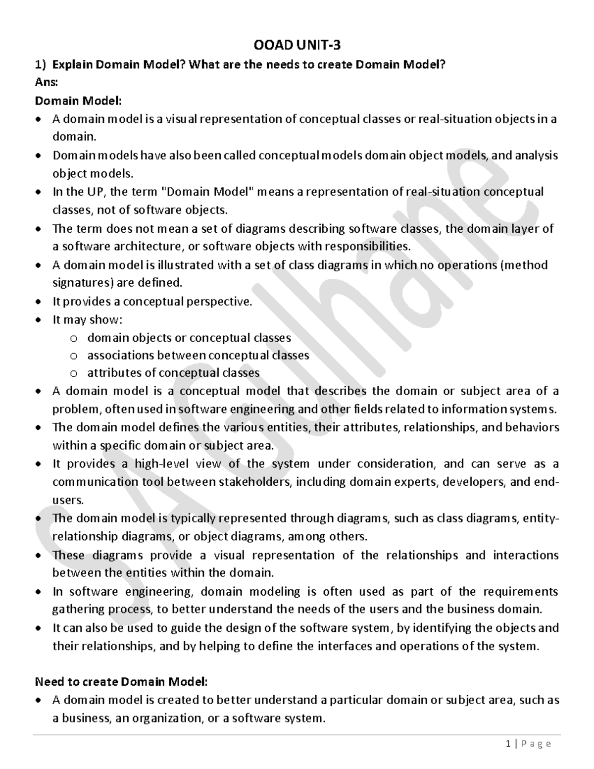 OOAD UNIT-3: Understanding Domain Models and System Sequence Diagrams ...