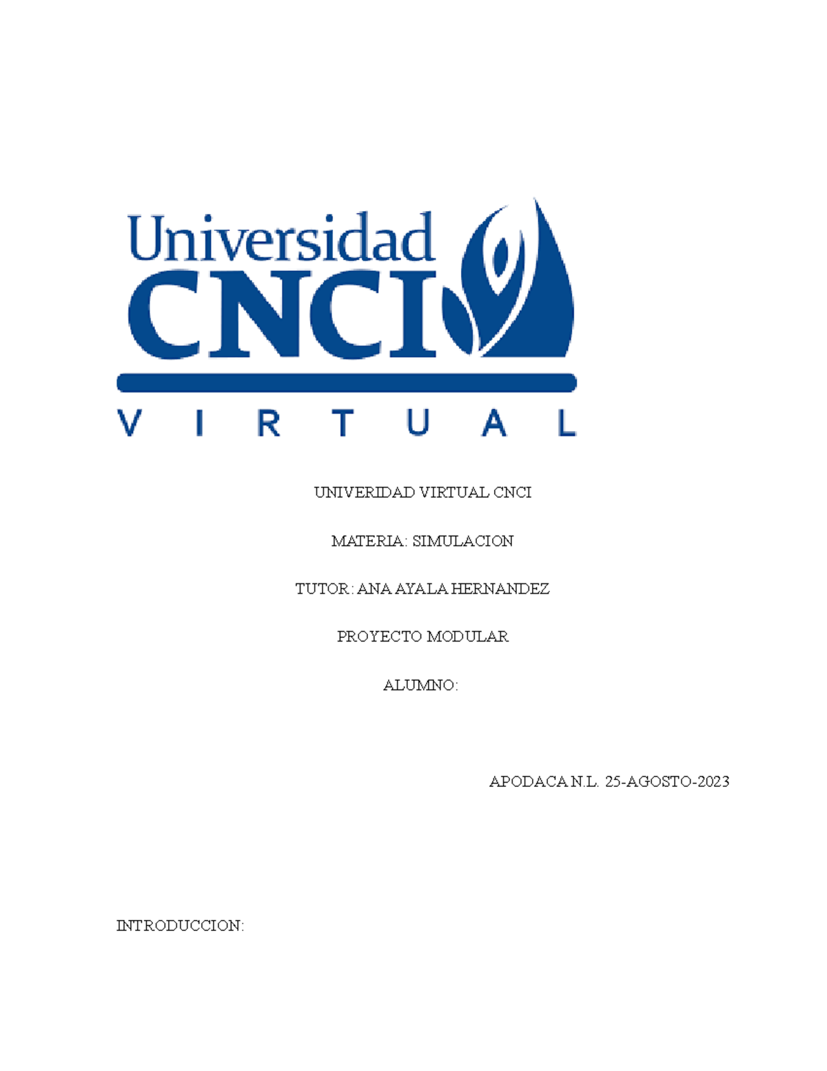 Simulación de Proyectos Modulares en Ingeniería SIM-101 - Studocu