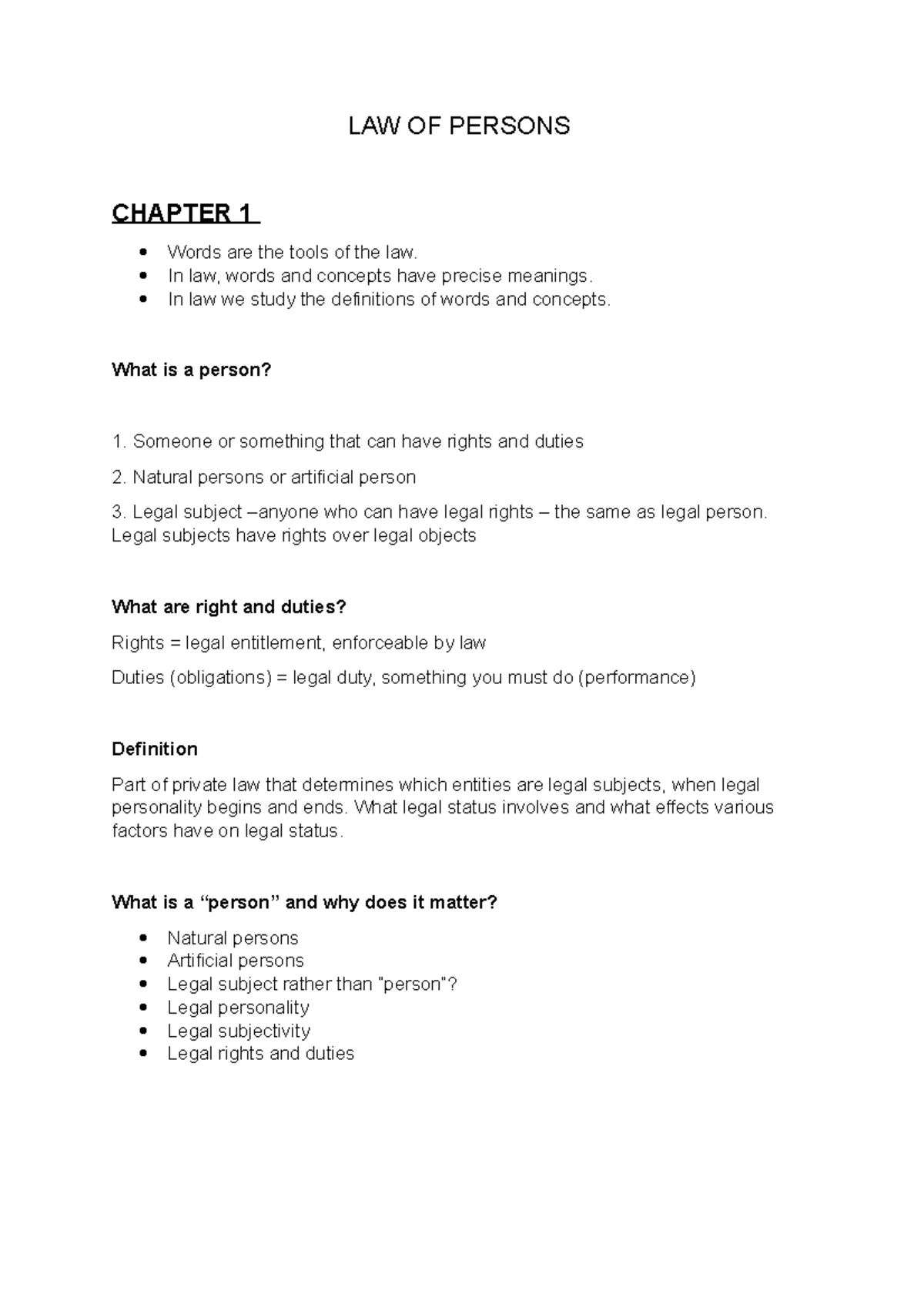 LWPL111 Exam 2016 - LAW OF PERSONS PAST EXAM PAPER FOR PRACTICE ...