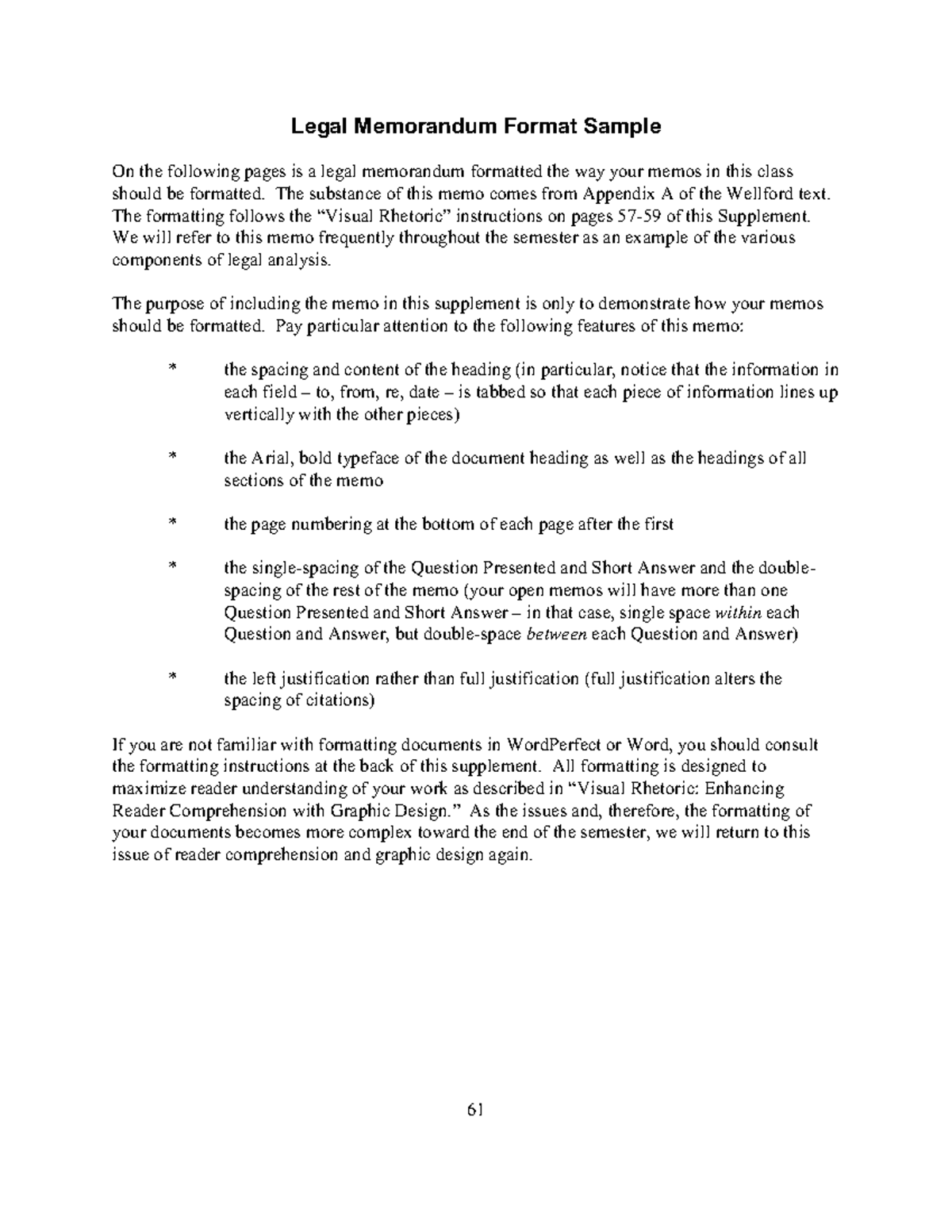 Legal Memo Format Sample: Structuring Your Memos for Class - Studocu