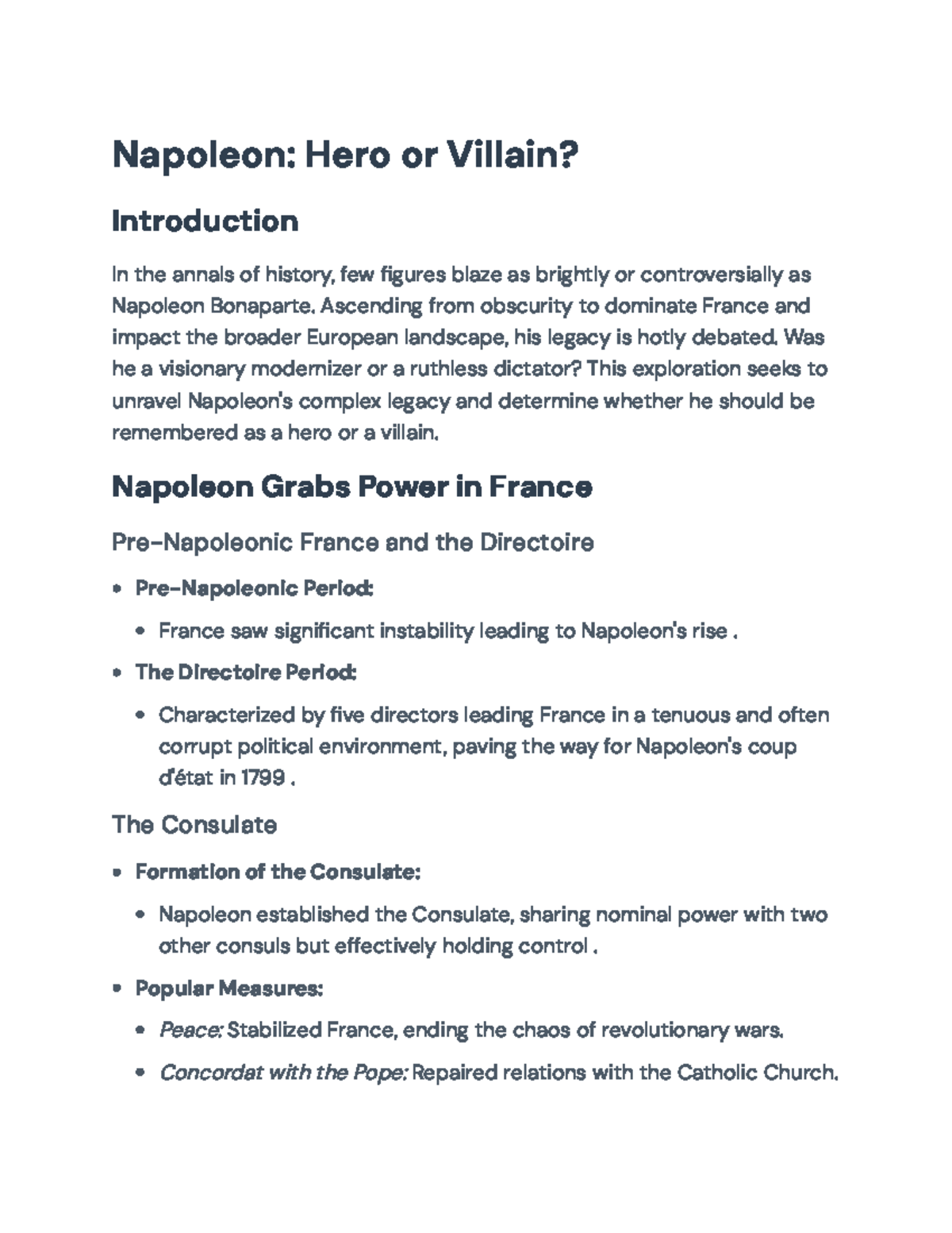 Napoleon Bonaparte: Hero or Villain? An In-depth Analysis of His Legacy ...
