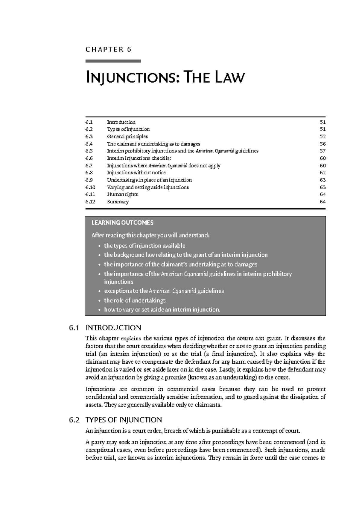 Chapter 06: Injunctions in Law - Understanding Principles and Types ...