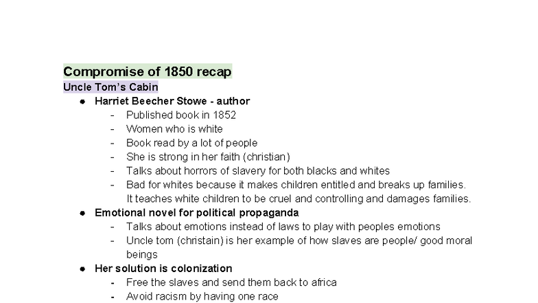 Chapter 14-16 Notes: Key Events in US History (US DC) - Studocu