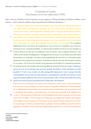 Explication linéaire - Oral - Olympe de Gouges, DDFC, (1791) - Préambule - Explication linéaire ...