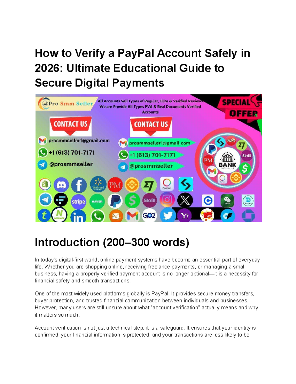 How to Safely Verify Your PayPal Account in 2026: A Comprehensive Guide ...