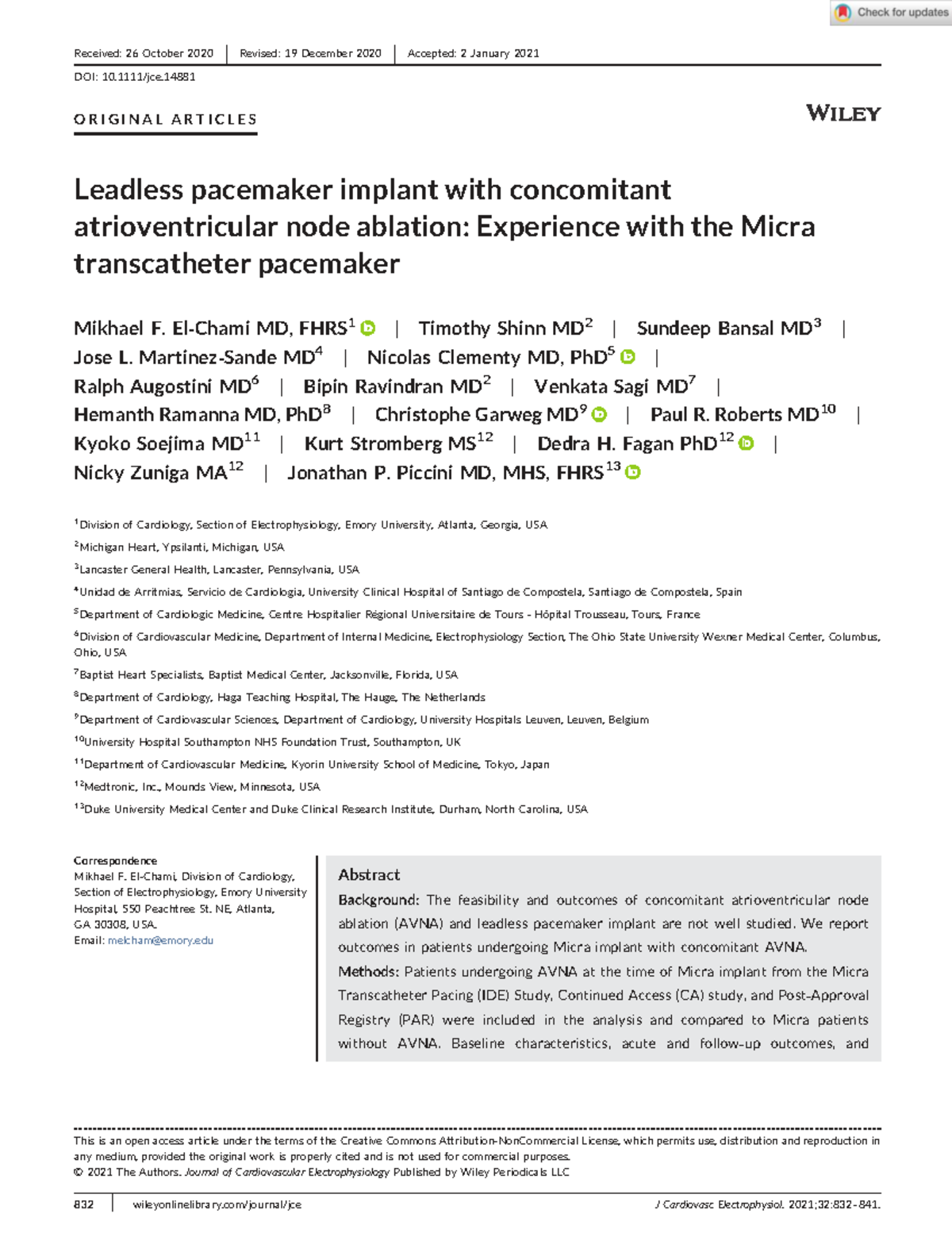 Micra Pacemaker Implant with AV Node Ablation: Outcomes & Insights ...