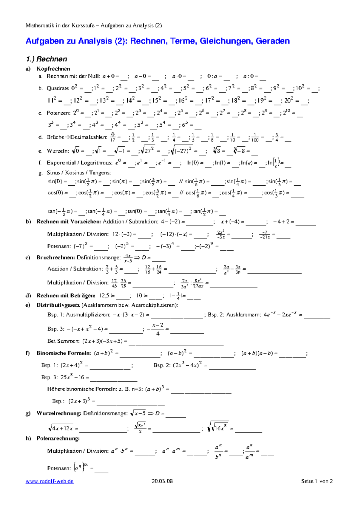 Basiswissen Algebra - Abiturvorbereitung - Mathematik in der Kursstufe ...