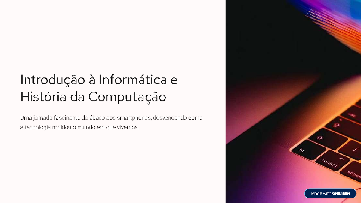 Introdução à Informática e História da Computação: Capítulo 1 a 9 - Studocu