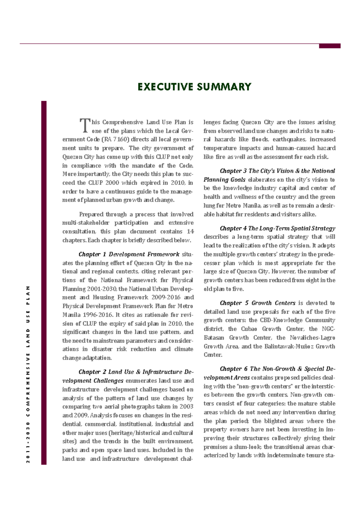 CLUP 2011-2025: Comprehensive Land Use Plan Overview (June 2015) - Studocu