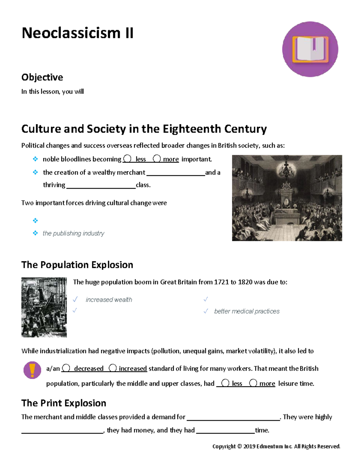 Guided Notes - Neoclassicism II: Culture & Society in the 18th Century ...