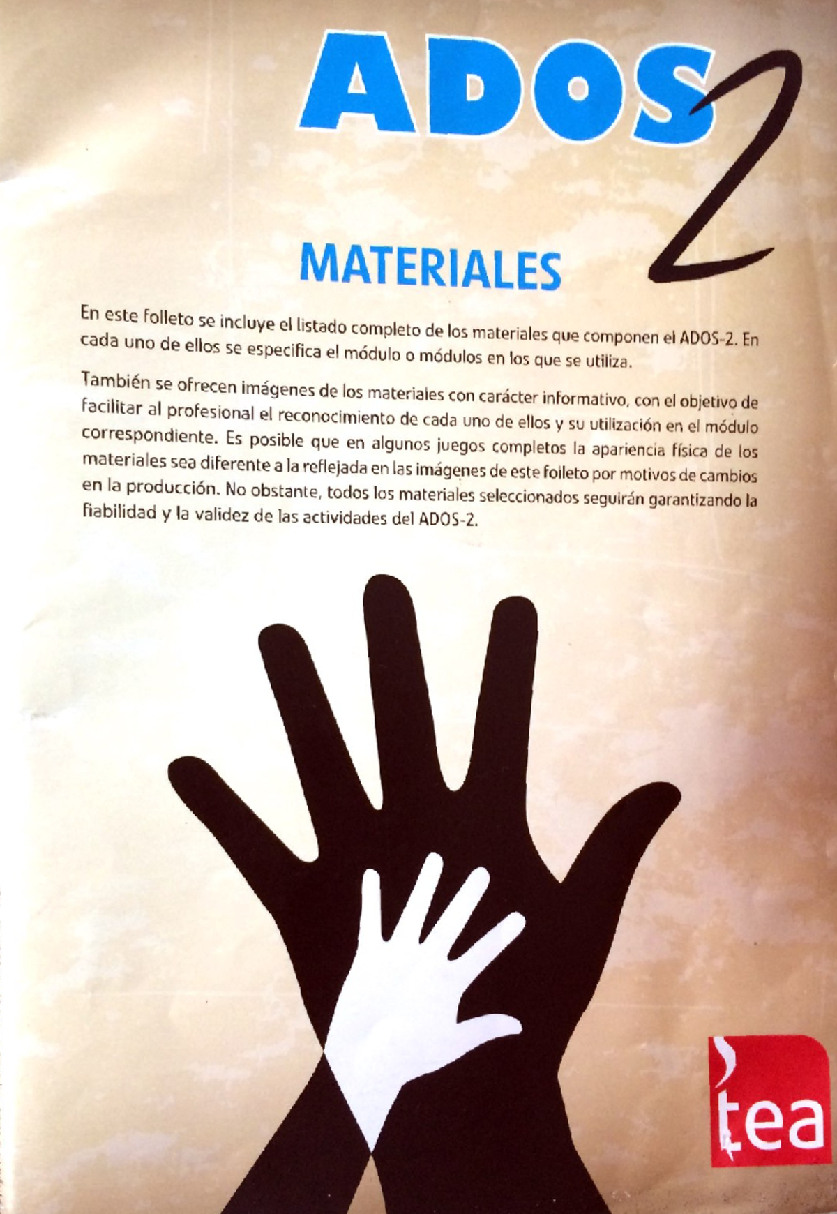 Materiales Escala ADOS-2: Listado Completo y Uso en Módulos - Studocu