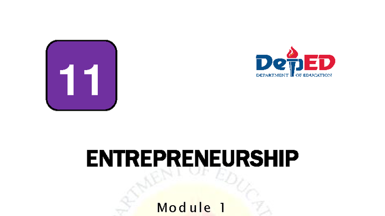 Grade 11 ENTREPRENEURSHIP M1: Business Plan Preparation Guide - Studocu