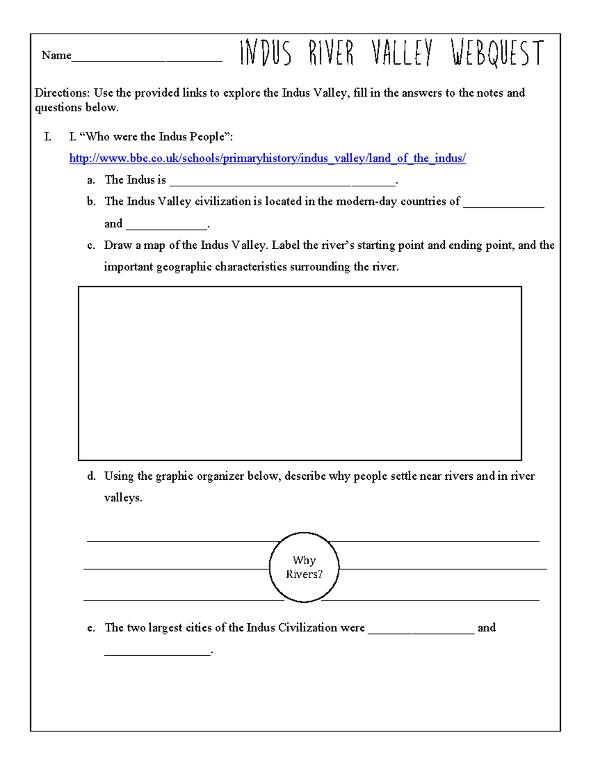 Indus River Valley Webquest Guide for Students - Studocu