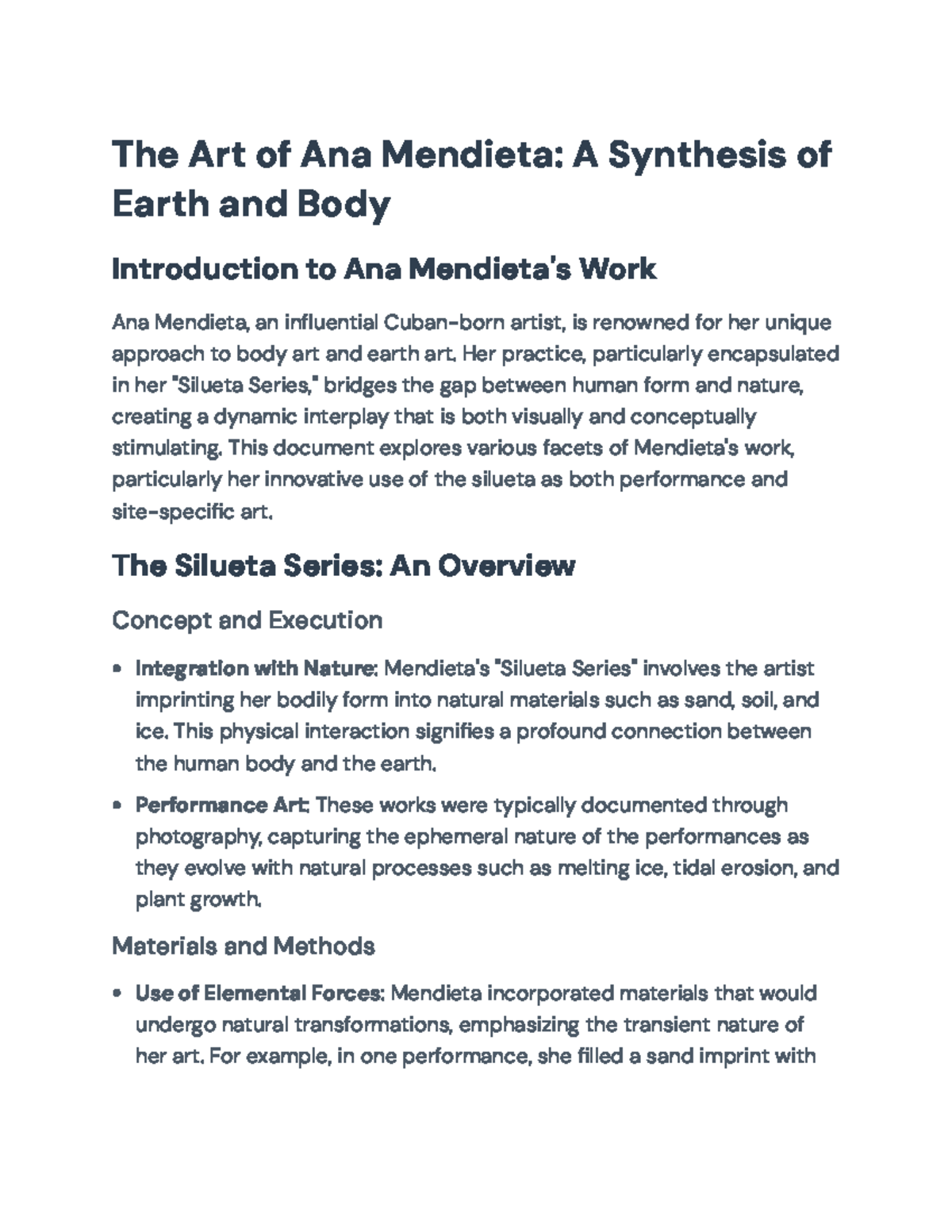 The Art of Ana Mendieta: Analyzing Body and Earth in Her Silueta Series ...