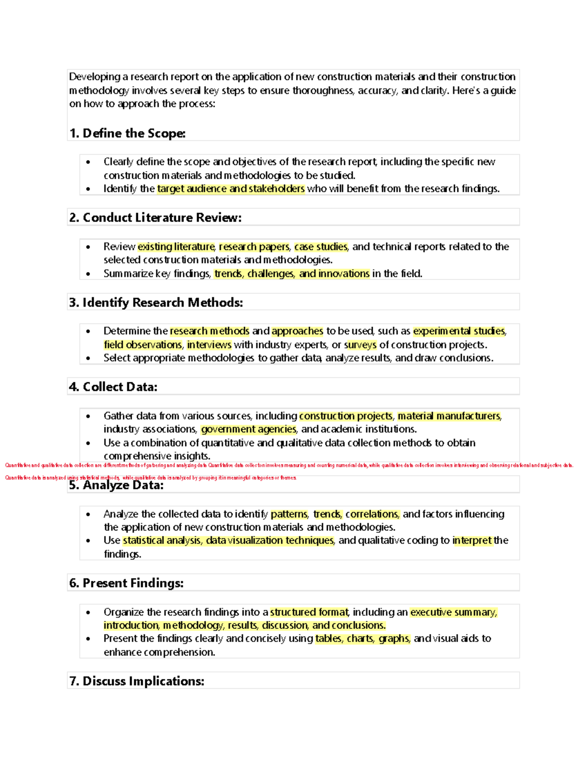 Research Report on New Construction Materials & Methodologies (Course ...