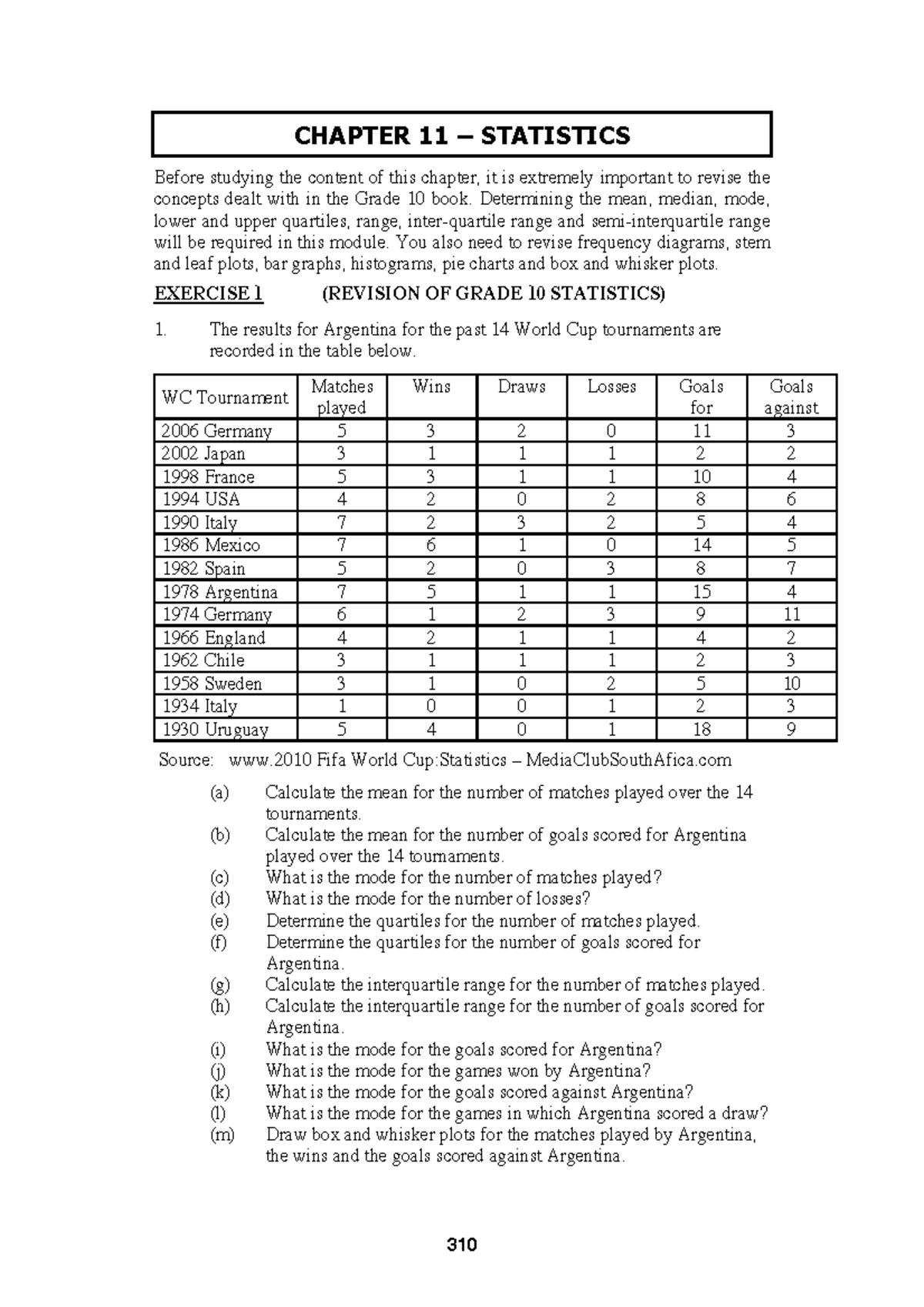 G11 stats - Notes - Before studying the content of this chapter, it is ...