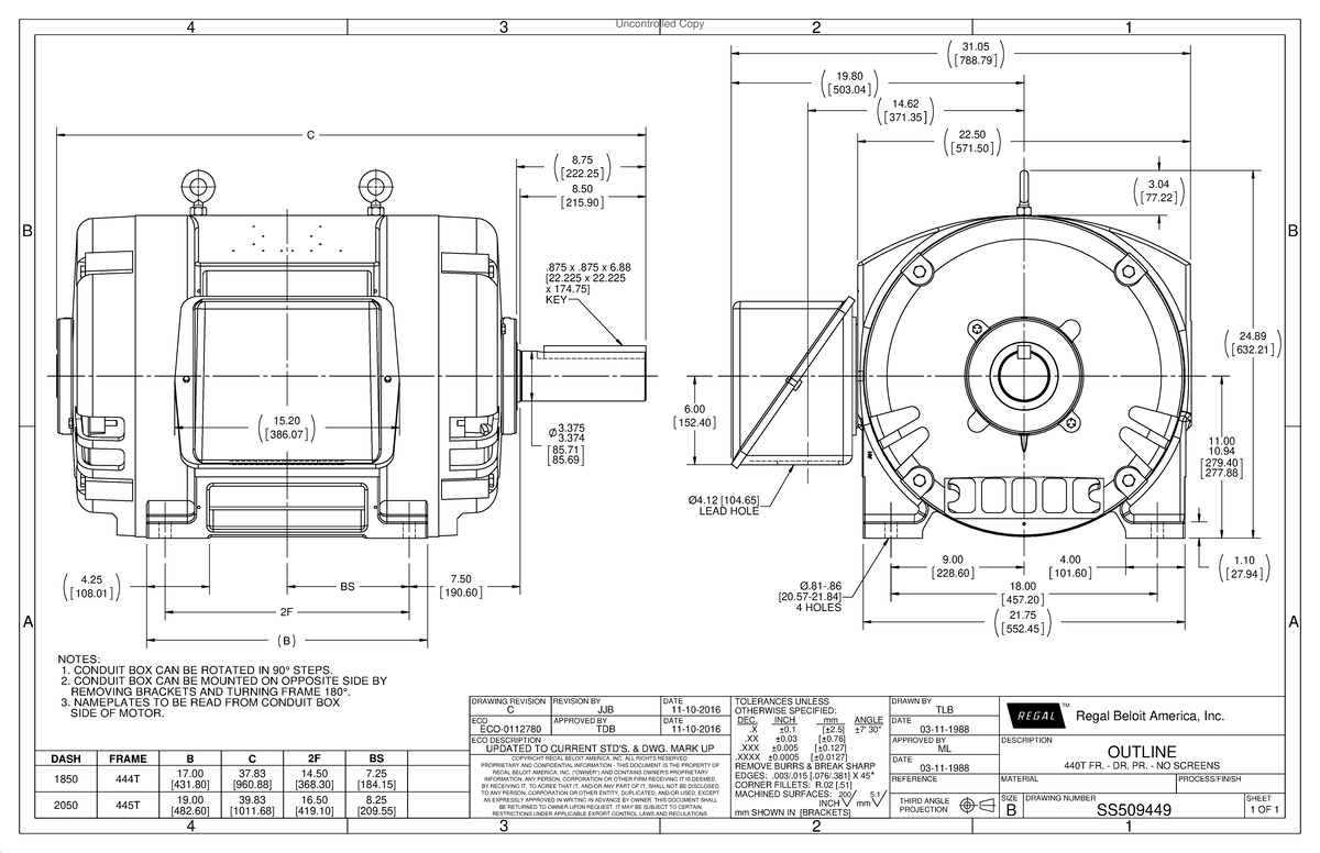 SW Drawing SS509449 C - Conduit Box Specifications and Notes - Studocu