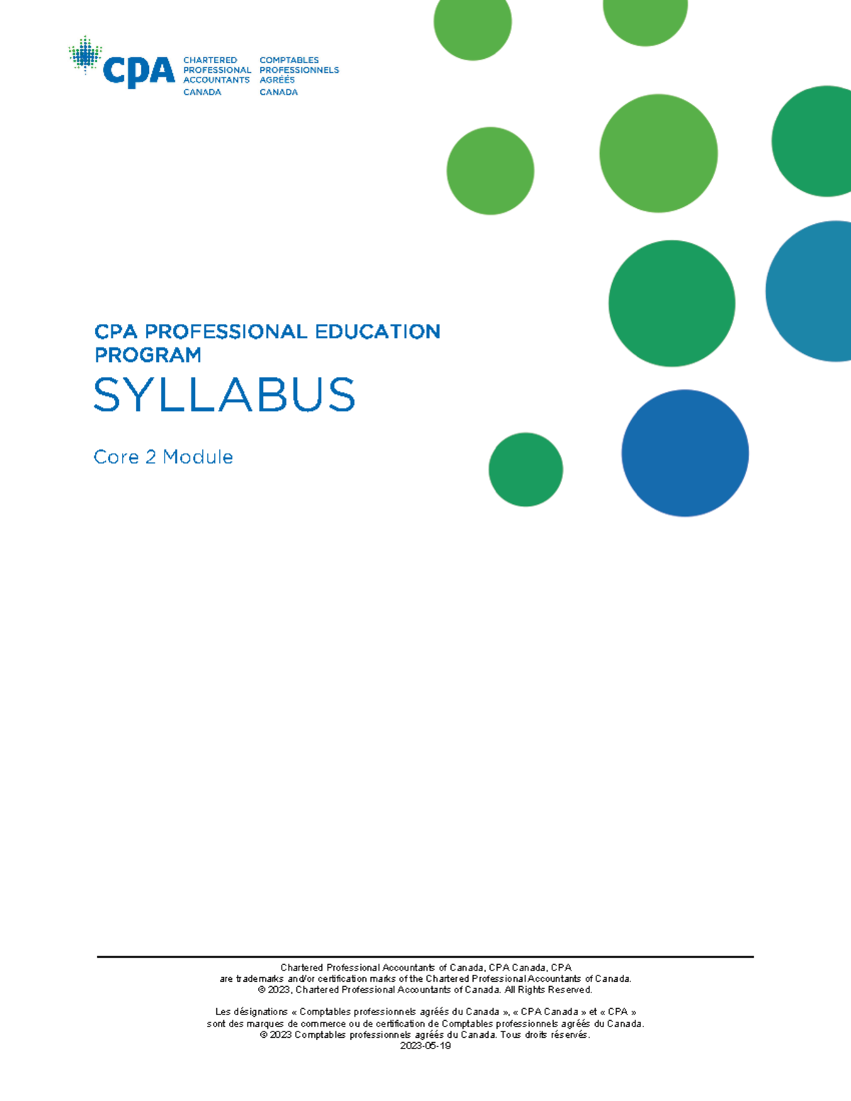 Syllabus Overview - CPA Core 2 Module (2023 Edition) - Studocu